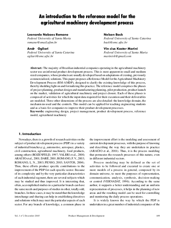 (PDF) An introduction to the reference model for the agricultural ...