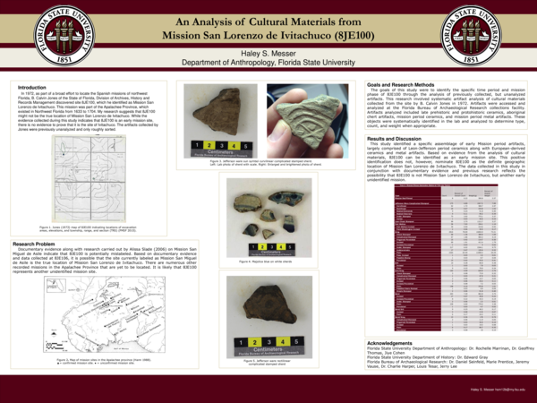 (PPT) An Analysis of Cultural Materials from Mission San Lorenzo de ...