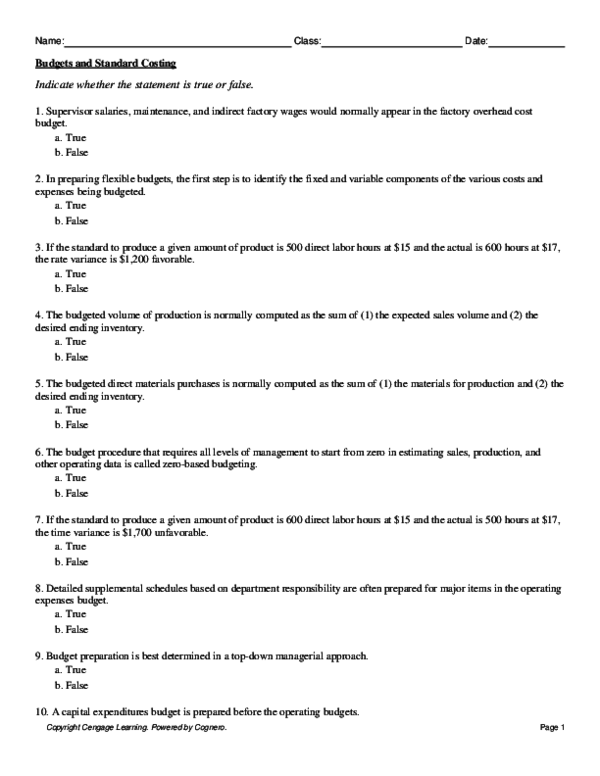 (DOC) Budgets and Standard Costing-stu