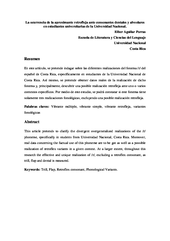 (PDF) Articulo Consonante Retrofleja