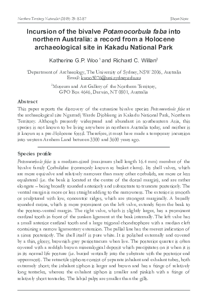 (PDF) Incursion of the bivalve Potamocorbula faba into northern ...
