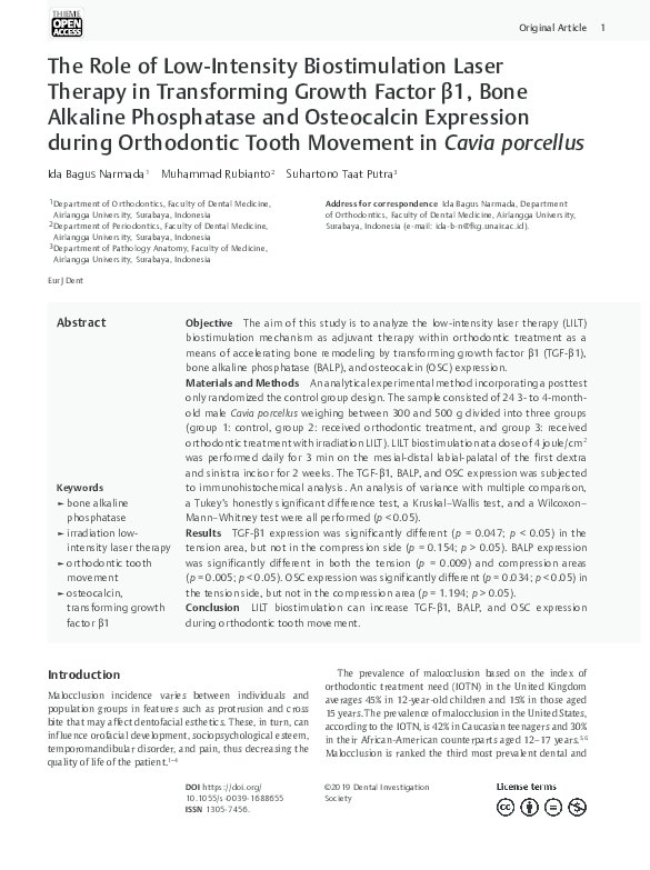 (PDF) The Role of Low-Intensity Biostimulation Laser Therapy in ...