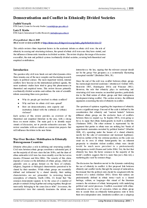 Ethnic Groups In Conflict By Donald L Horowitz