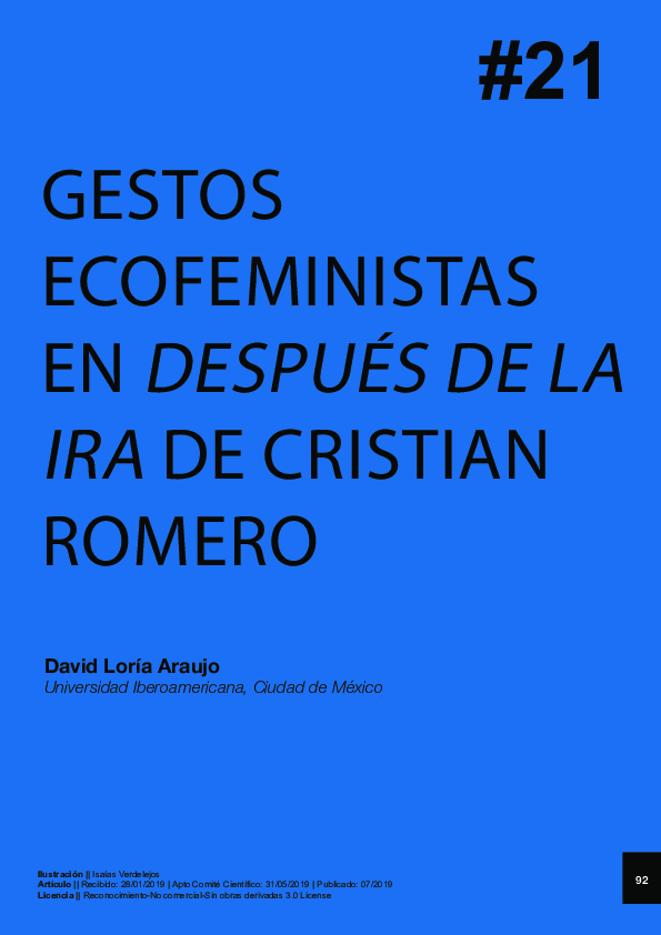 (PDF) Loria Araujo David Gestos ecofeministas en Despues de la ira de ...