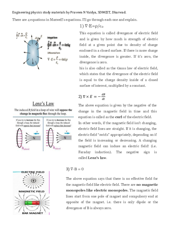 (DOC) Maxwell's Equation