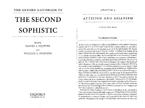 (PDF) Atticism and Asianism