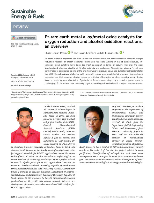 (PDF) Pt-rare earth metal alloy/metal oxide catalysts for oxygen ...