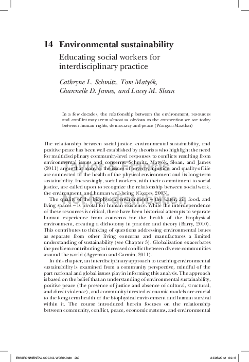 (PDF) Educating social workers for interdisciplinary practice