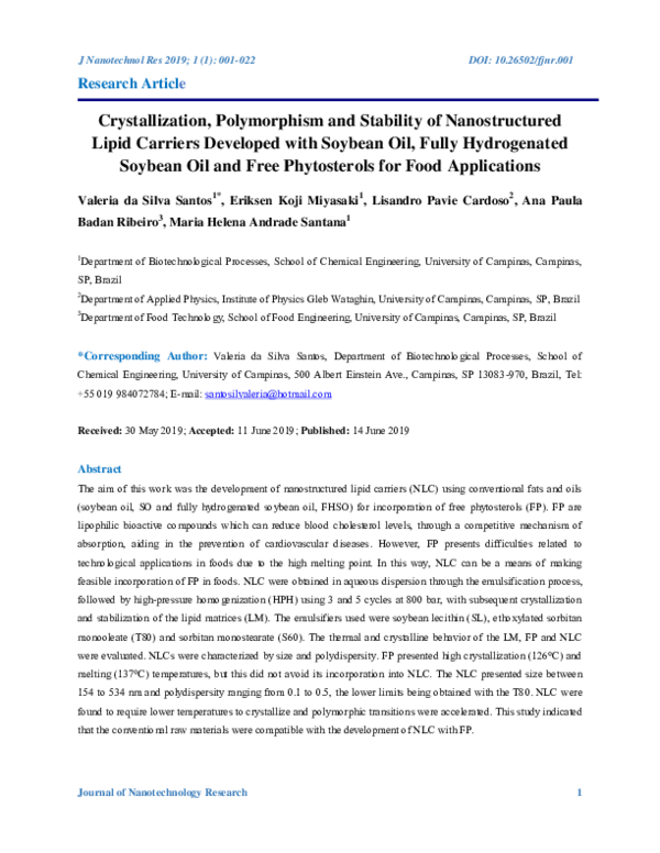(PDF) Crystallization polymorphism and stability of nanostructured ...