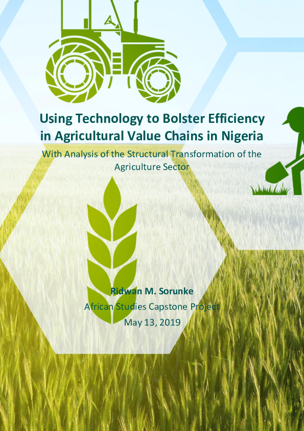 (PDF) Using Technology to Bolster Efficiency in the Agricultural Value ...