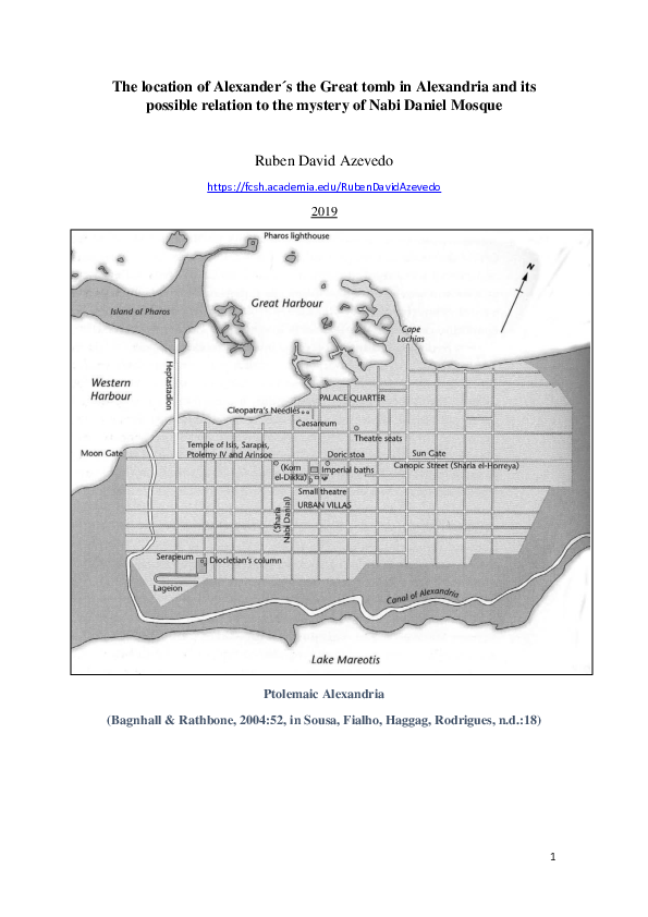(PDF) The location of Alexander´s the Great tomb in Alexandria and its ...