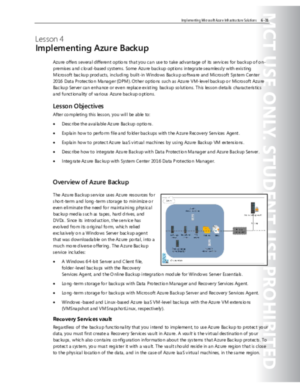 (PDF) Implementing Azure Backup