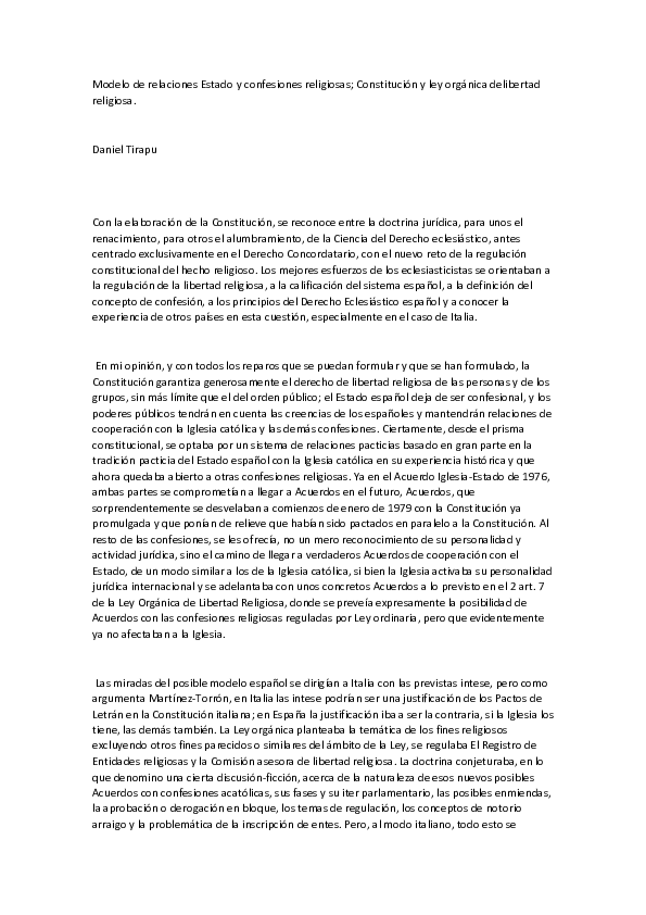 (DOC) El modelo constitucional español
