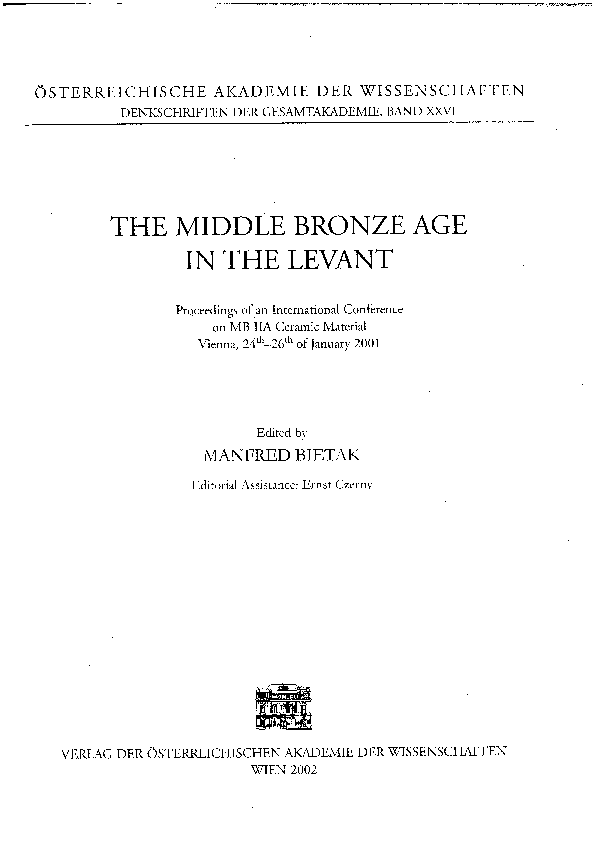 (PDF) Ceramic Imports at Tell el-Daba during the Middle Bronze IIA