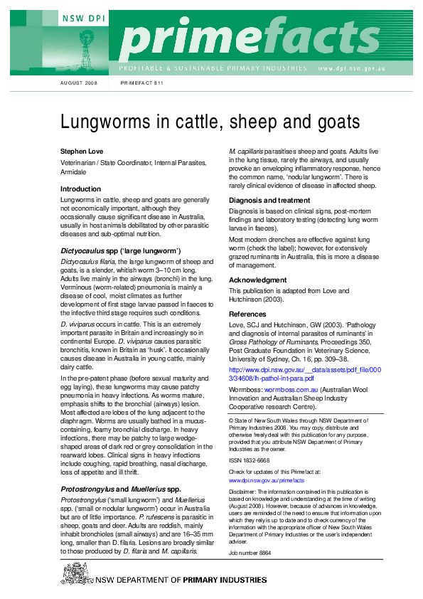(PDF) Lungworms in cattle, sheep and goats | Garomsa Tumsa - Academia.edu