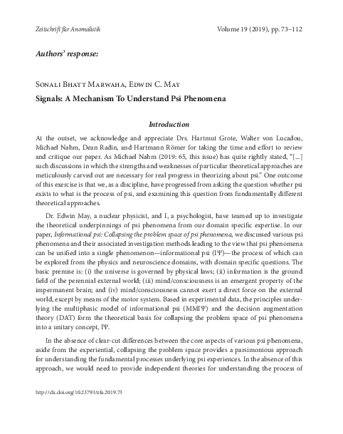 (PDF) Signals: A Mechanism To Understand Psi Phenomena.