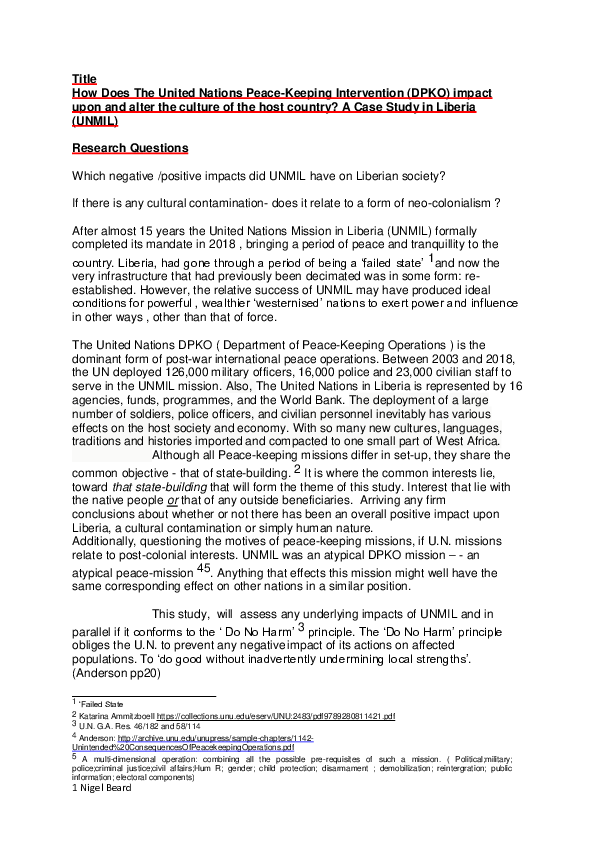 (DOC) How Does The United Nations Peace-Keeping Intervention (DPKO ...