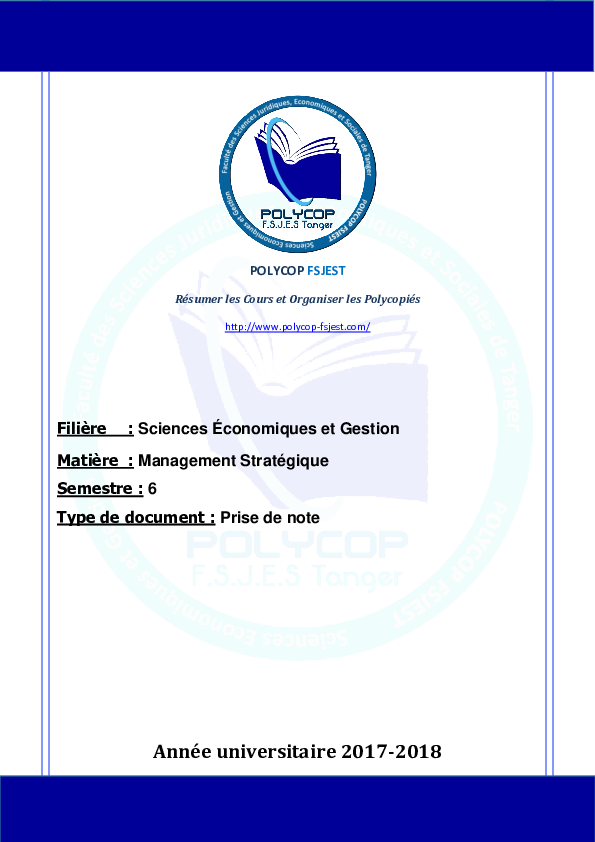(PDF) Option : Sciences Économiques et Gestion POLYCOP FSJEST Résumer ...