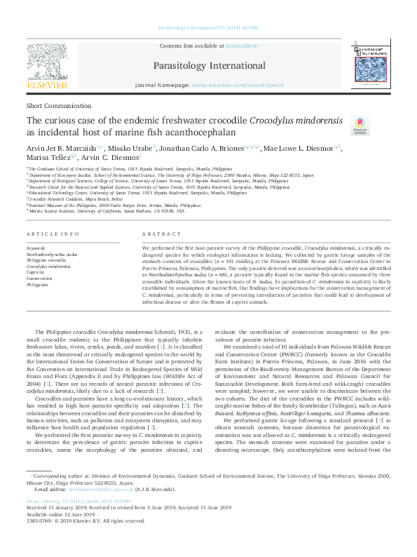 (PDF) The curious case of the endemic freshwater crocodile Crocodylus ...