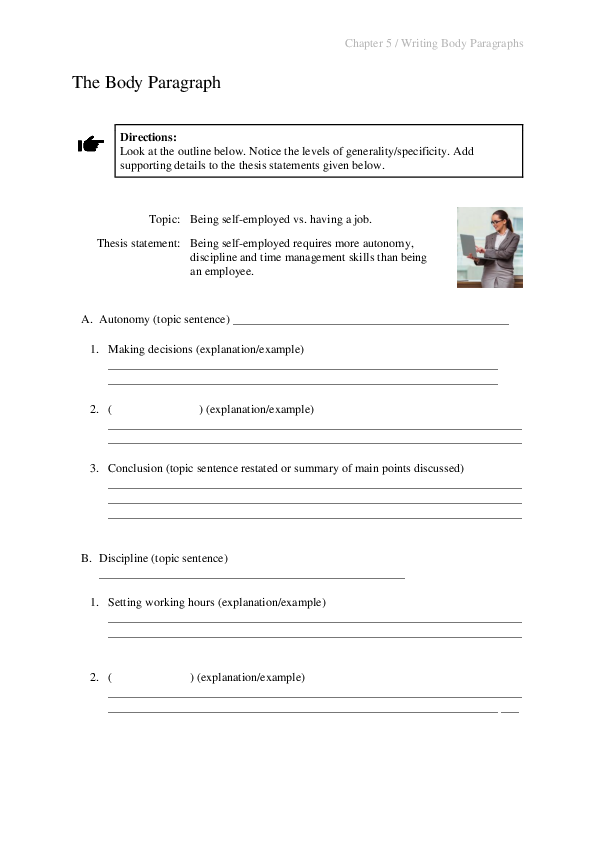 (DOC) The Body Paragraph