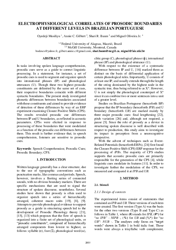 Pdf Electrophysiological Correlates Of Prosodic Boundaries At Different Levels In Brazilian