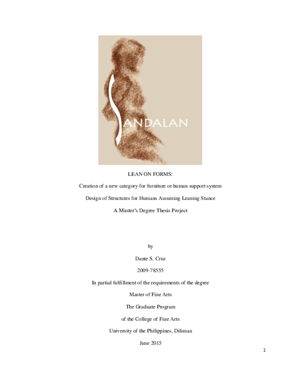 (PDF) LEAN ON FORMS: Creation of a new category for furniture or human ...