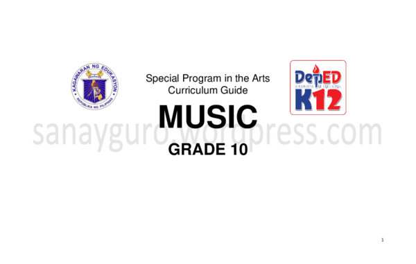 (PDF) Special Program in the Arts Curriculum Guide MUSIC GRADE 10