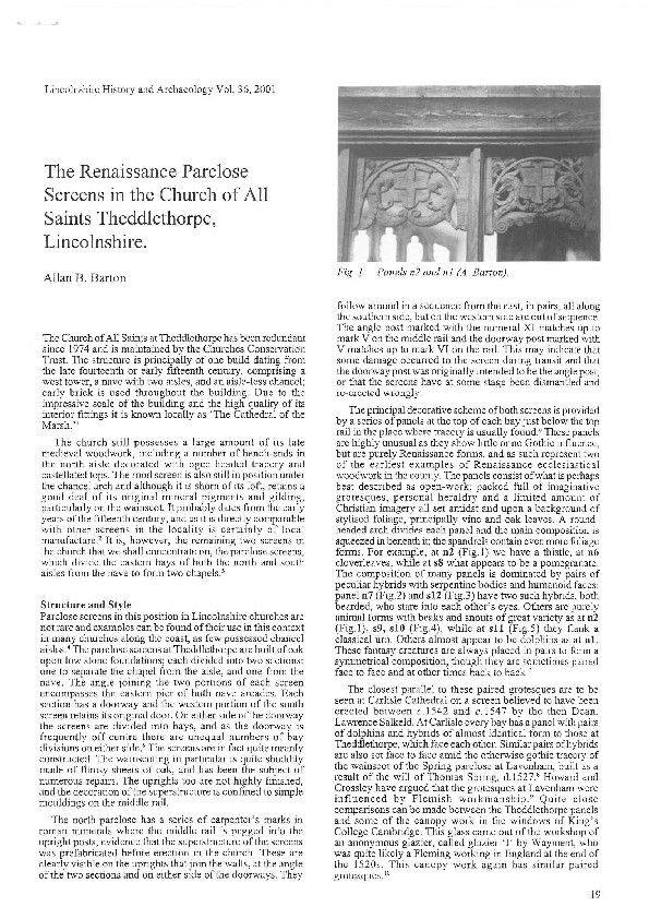 (PDF) The Renaissance Parclose Screens in the Church of All Saints ...