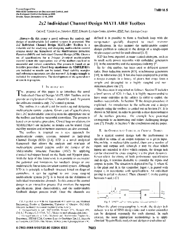 (PDF) 2x2 Individual Channel Design MATLAB®V) Toolbox