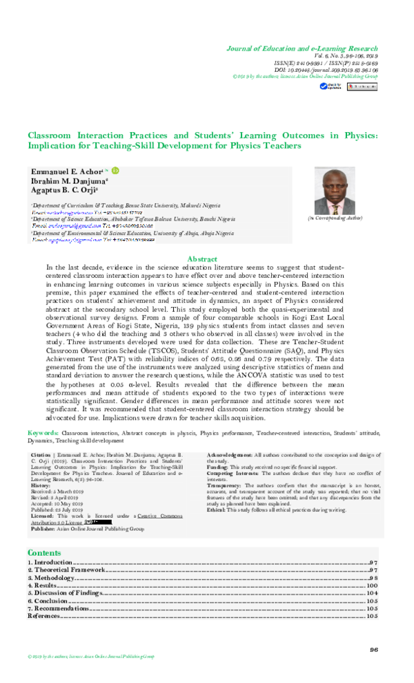 (PDF) Learning Outcomes in Physics: Implication for Teaching-Skill ...