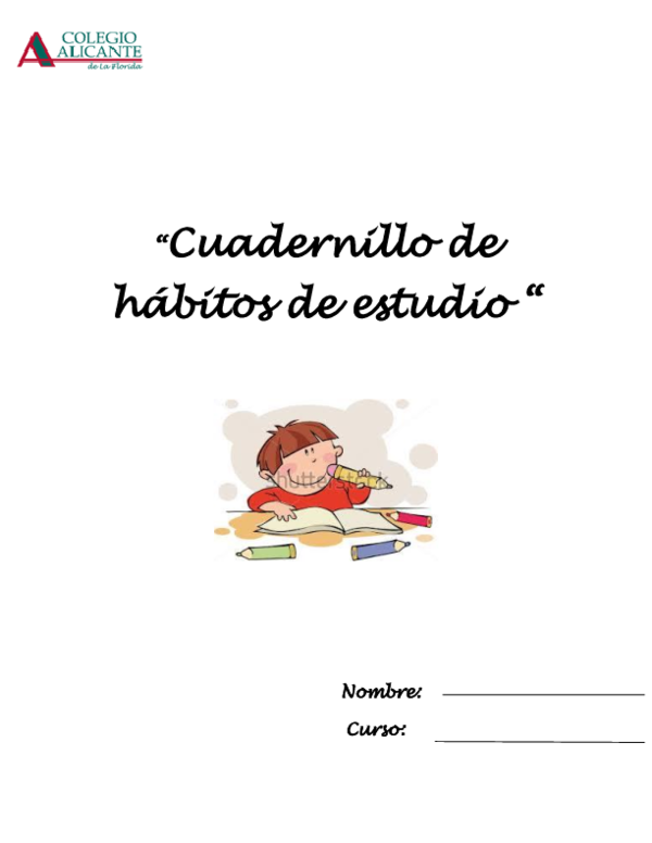 (PDF) "Cuadernillo de hábitos de estudio