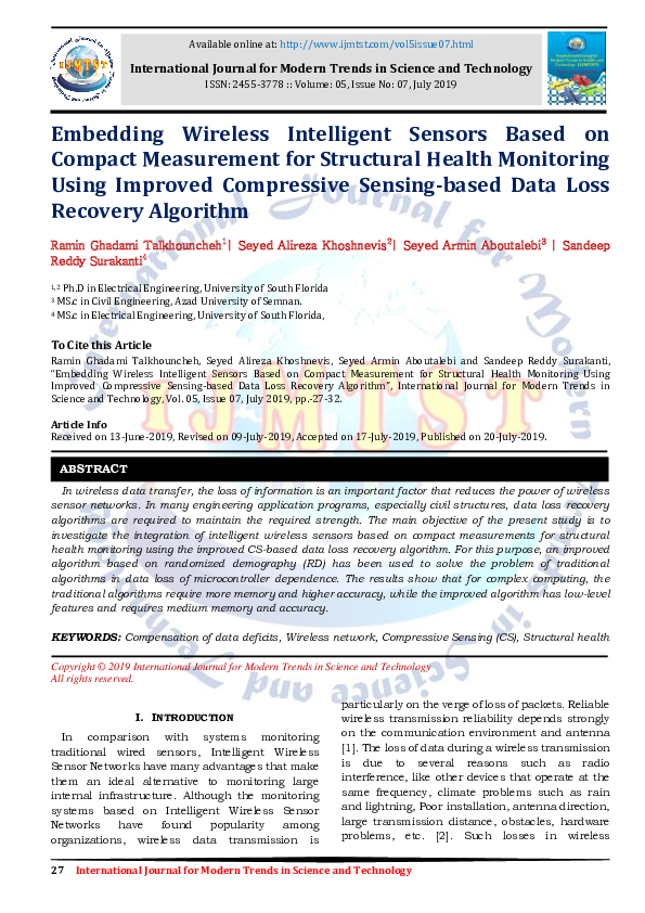 (PDF) Embedding Wireless Intelligent Sensors Based on Compact Measurement for Structural Health ...