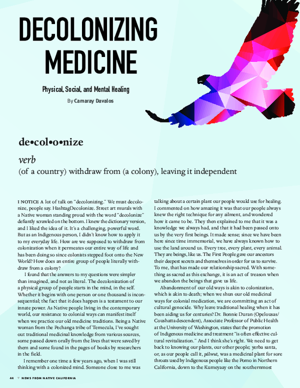 (PDF) DECOLONIZING MEDICINE Physical, Social, and Mental Healing