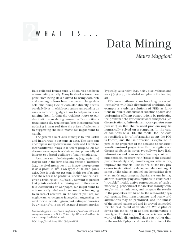 (PDF) Data Mining
