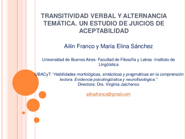 (PDF) TRANSITIVIDAD VERBAL Y ALTERNANCIA TEMÁTICA. UN ESTUDIO DE ...