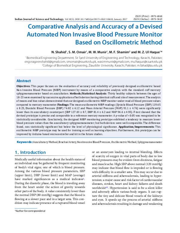 (PDF) Comparative Analysis and Accuracy of a Devised Automated Non ...