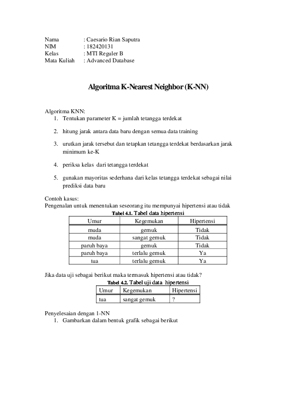 (PDF) ALGORITMA K-NN
