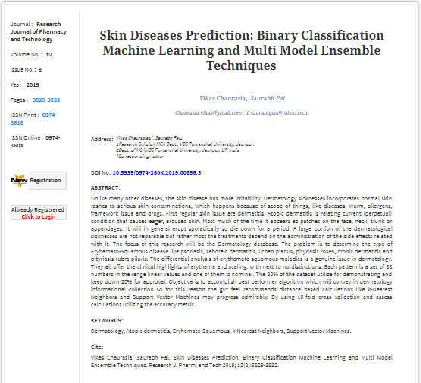 (PDF) Skin Diseases Prediction: Binary Classification Machine Learning ...