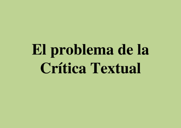 (PPT) Critica textual