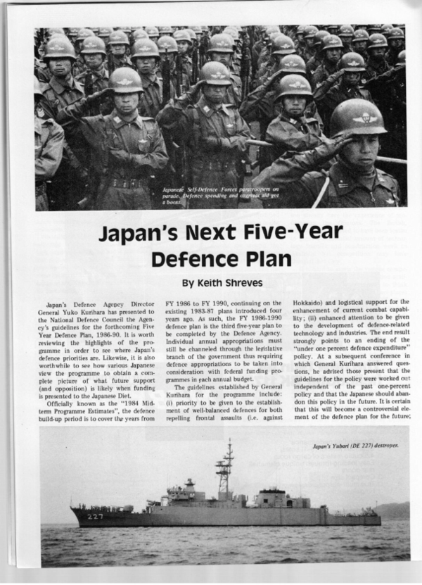 (PDF) Japan's Next Five Year Defence Plan