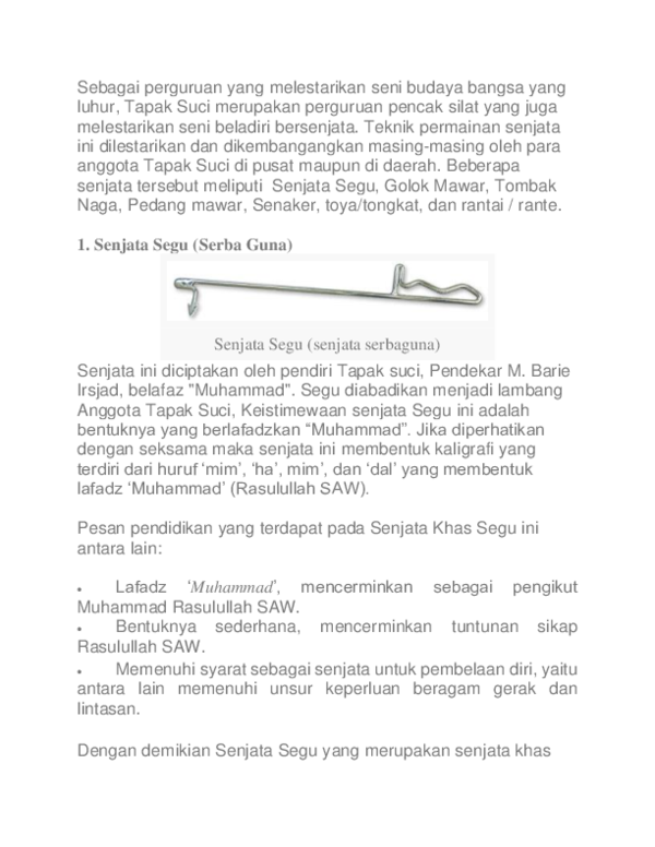 (DOC) Senjata Khas Tapak Suci