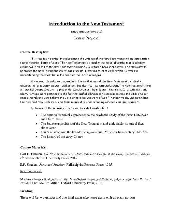 (PDF) Introduction to the New Testament