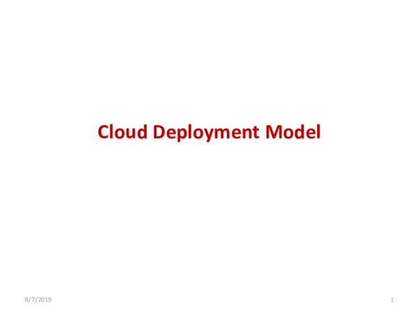 (PPT) Cloud Deployment Model