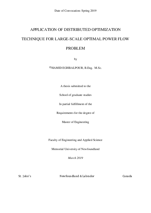 (PDF) APPLICATION OF DISTRIBUTED OPTIMIZATION TECHNIQUE FOR LARGE-SCALE OPTIMAL POWER FLOW ...