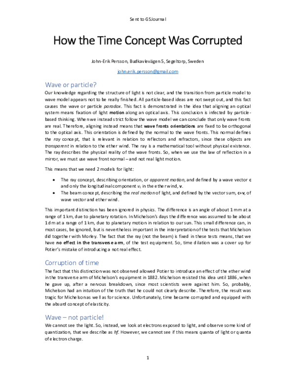 (PDF) How the Time Concept Was Corrupted