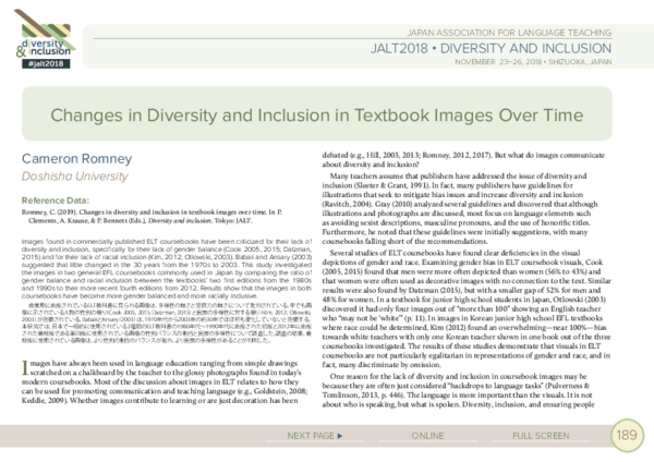 (PDF) Changes in Diversity and Inclusion in Textbook Images Over Time ...