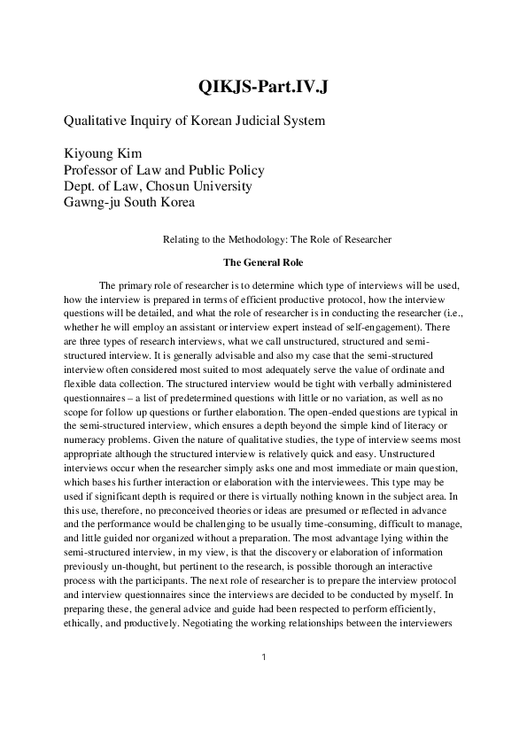 (PDF) QIKJS-Part.IV.J Qualitative Inquiry of Korean Judicial System