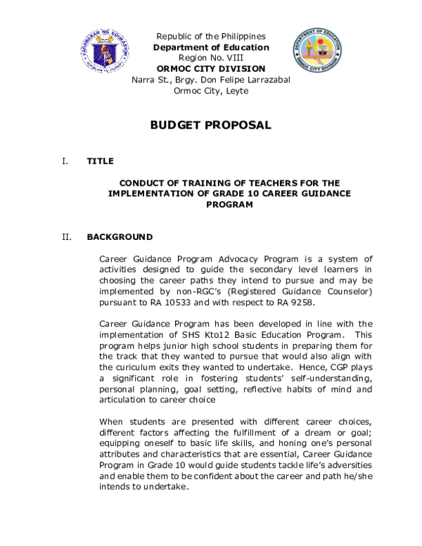 (DOC) CGP 12 training proposal