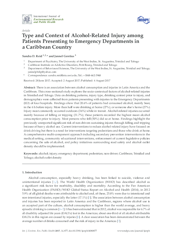 (PDF) Type and Context of Alcohol-Related Injury among Patients ...