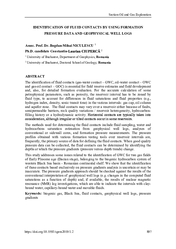 (PDF) Identification of Fluid Contacts by using Formation Pressure Data ...